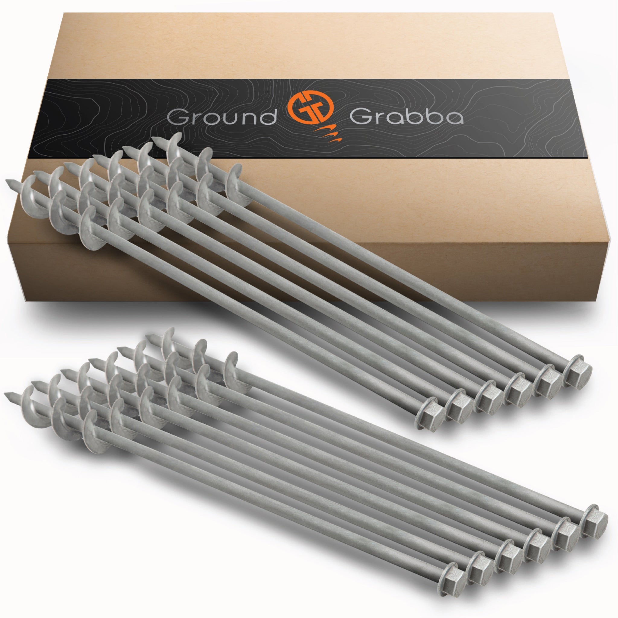 GroundGrabba Pro ll | 615mm |Screw-In Tent Peg Ground Anchors | Unbrea ...